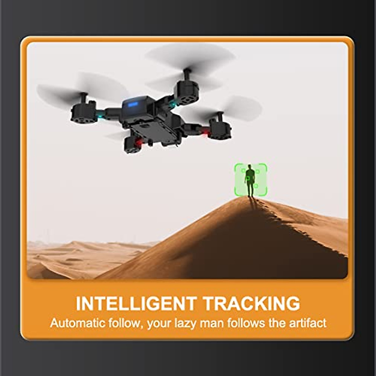 FPV Camera Drone, 1080P HD Quadcopter with Altitude Hold Headless Mode, 2.4GHz Foldable Drones with One Button Start, Speed Adjustment (Black)