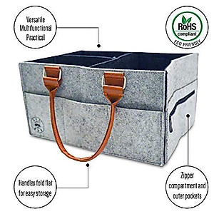 Diaper Caddy Organizer | Portable Nursery Organizer for Diapers and Swaddles | Changing Table Organizer | Car Organizer by Lil' Bub Co.