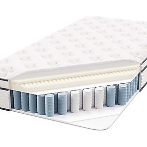 Modway Jenna 10” Innerspring and Memory Foam Twin XL Mattress With Individually Encased Coils, White