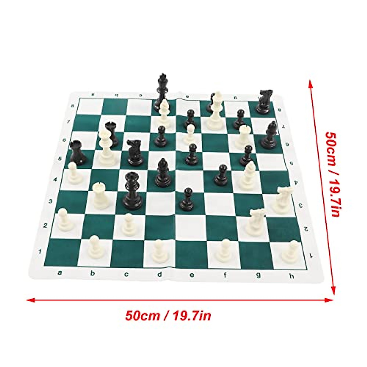 LISND Portable Travel Chess Set Lightweight Folding Roll Up Entertainment Game Compact Portable Picnic Travel Chess Set Wang Gao 95MM