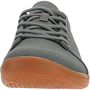 WHITIN Men's Fashion Barefoot Knit Minimalist Sneakers Wide Width fit Zero Drop Sole Size 10.5-11 Minimus Casual Outdoor Shoes Walking Grey Gum 44