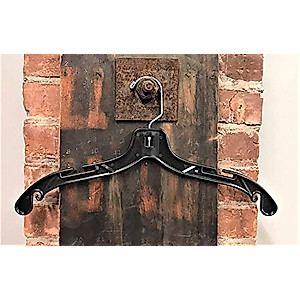 NAHANCO 2900 Extra Large Plastic Shirt/Dress Hanger with Chrome Swivel Hook, Heavy Weight, 19", Black (Pack of 100)