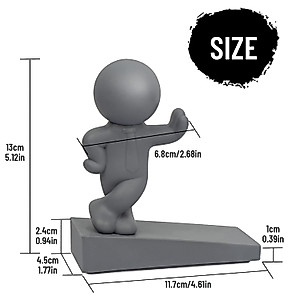 Cute Door Stop, Decorative and Sturdy, Well Designed Door Stopper, Effective to Hold Your Door Open, 1 Pack, Gray(Patented)