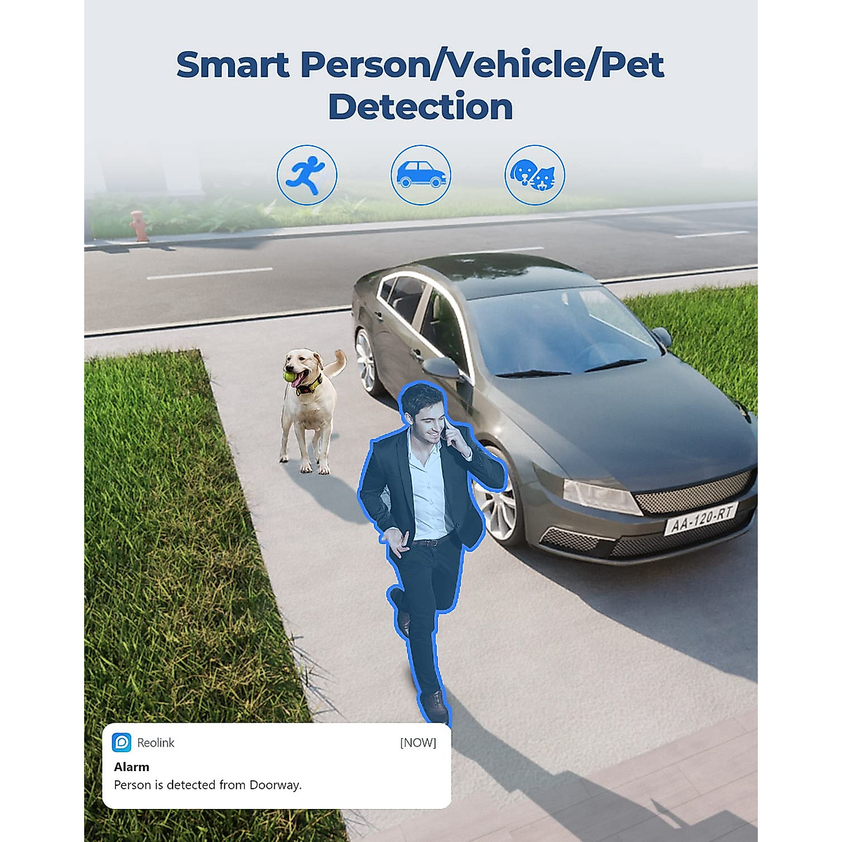 REOLINK 2.4/5GHz Wi-Fi 6 Cameras, 180 Degrees Ultra-Wide Angle Duo 2 WiFi Bundle with PTZ Trackmix WiFi, Outdoor Security, Color Night Vision