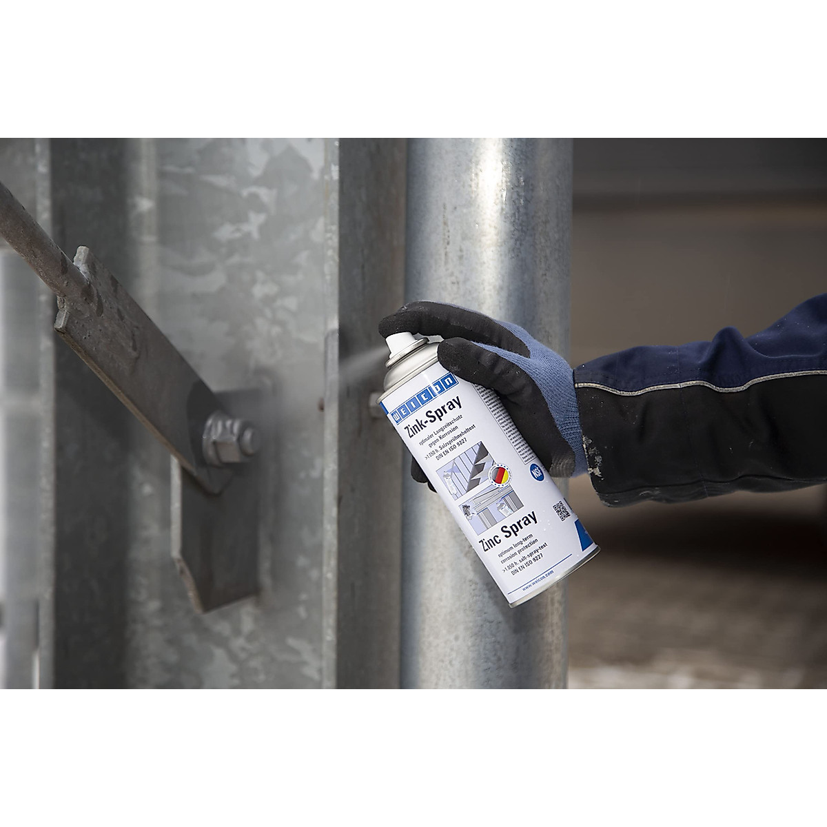 WEICON Zinc 550 |13.5oz / 400ml | Fast drying primer for metal | Corrosion Protection | Heat, UV, Rust and weather resistant | Industrial Grade | Food grade | Matt grey/anthracite