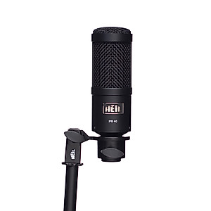 Heil PR 40 Dynamic Microphone for Streaming, Podcast, Recording, and Broadcast, XLR Microphone for Live Music, Wide Frequency Response, Smooth Sound, Superior Rear Noise Rejection and Durable - Black