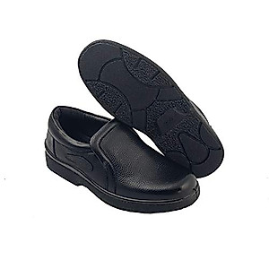 Labo Pro Reactive Men's Upper Leather Oil Resistant,Slip Resistant Kitchen Shoes Slip on 2228LP-BLACK-9.5