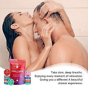 Shower Steamers Aromatherapy for Women or Men, 18-Pack Shower Bombs Easter Gift Set, Organic with Eucalyptus Chamomile Lavender Mint Watermelon Rose Essential Oil, Birthday Mothers Day Gifts for Her