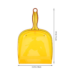 Cabilock Transparent Trash Bin Whisk Broom Compact Dustpan Cleaning Tool Household Garbage Shovel Heavy Duty Pan Home Hand Held Shovel Handle Dustpan Handheld Dustpan Home Shovel Plastic
