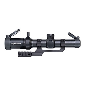 Monstrum 1-6x24 LPVO Rifle Scope with 45 Degree Offset Red Dot Mount