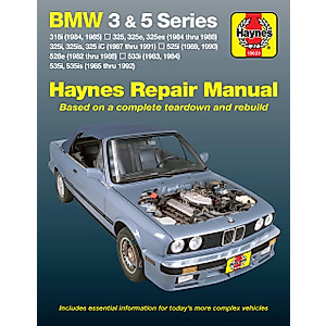 BMW 3 & 5 Series (82-92) Haynes Repair Manual (Does not include information specific to diesel engine or all-wheel drive models. Includes vehicle ... exclusion noted) (Haynes Repair Manuals)