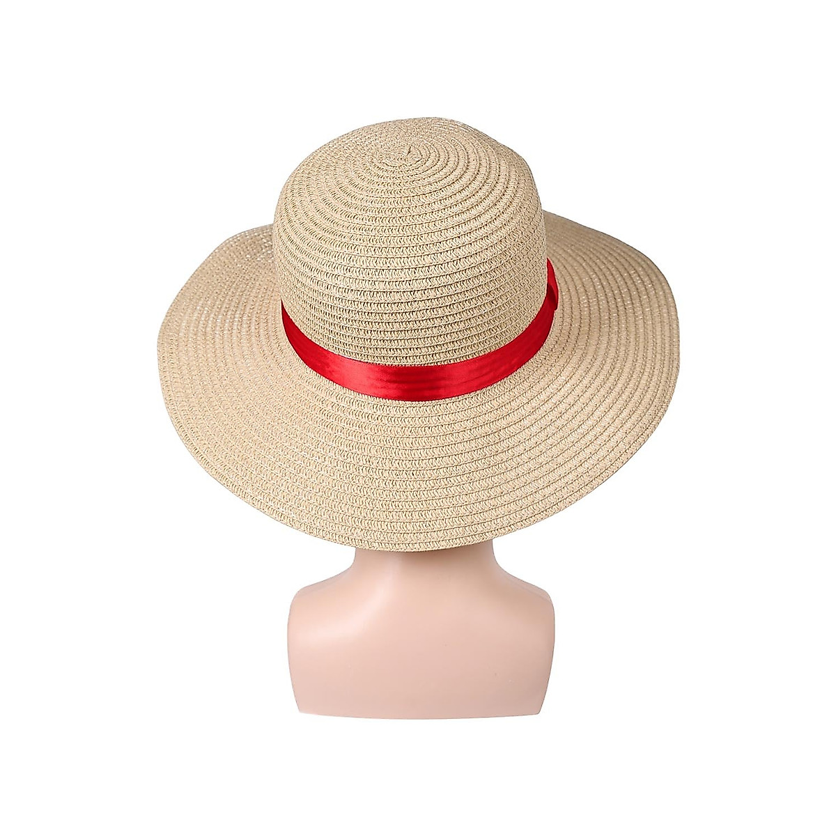 Monkey Straw Hat Costume Anime Cosplay Sun Beach Hats with String Pirate Hat Halloween Dress up Props (US, Alpha, One Size, Straw Hat)