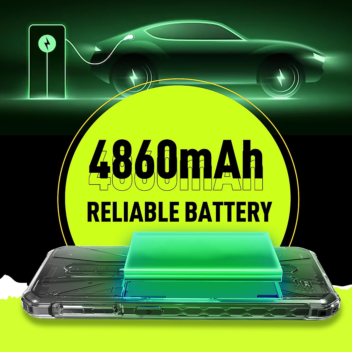 Ulefone 4G Rugged Phones Armor X12 Pro(2023), IP68/IP69K, Android 13 8GB + 64GB, 13MP + 8MP, 5.45 Inch HD+ Display, 4860mAh Big Battery, Global Bands, Dustproof, Compass, NFC, OTG, GPS -Green