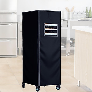 Bakery Rack Cover with Zipper, 20tier Sheet Pan Rack/Bun Pan Rack Cover with Vents, Bread Rack Cover ，23"X28"X64" High Density Waterproof and Dustproof Bread Rack