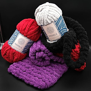 Blanket Extra 1 Pack 250g/8.81oz Polyester 6 Super Bulky (Jumbo) 38 yds Knitting Crochet Crafts & Amigurumi Chunky Chenille Yarn Home Decor (Green)