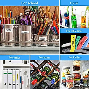 7-Pack Replace DYMO D1 Label Tape 45010 45013 45016 45017 45018 45019 45021 D1 Refills Compatible DYMO LabelManager 160 280 420P PnP 220P 360D 450 210D, 1/2” W x 23’ L, 12mm x 7m