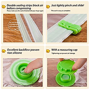 Opaza Vacuum Storage Bags, Airtight Space Compression Bags for Clothing,duvets/bedding (6 Pack-3 Large,3 Medium))