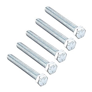 uxcell Hex Head Screw Bolts Carbon Steel 3/8"-16x3'' Fastener Grade 5 UNC Black 5pcs