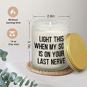 Daughter in Law Gifts from Mother in Law Father in Law - Birthday Wedding Mothers Day Xmas Gifts for Daughter in Law from Mom Dad - Funny Candle Gifts for Daughter in Law Sons Girlfriend Sons Wife