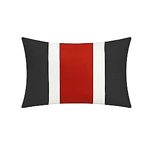 Chic Home 20 Mackenzie Complete Pieced Comforter Set, King, Red