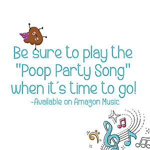 Poop Party Potty Training Adventure Book and Sticker Set to Get Kids Excited About Toilet Training