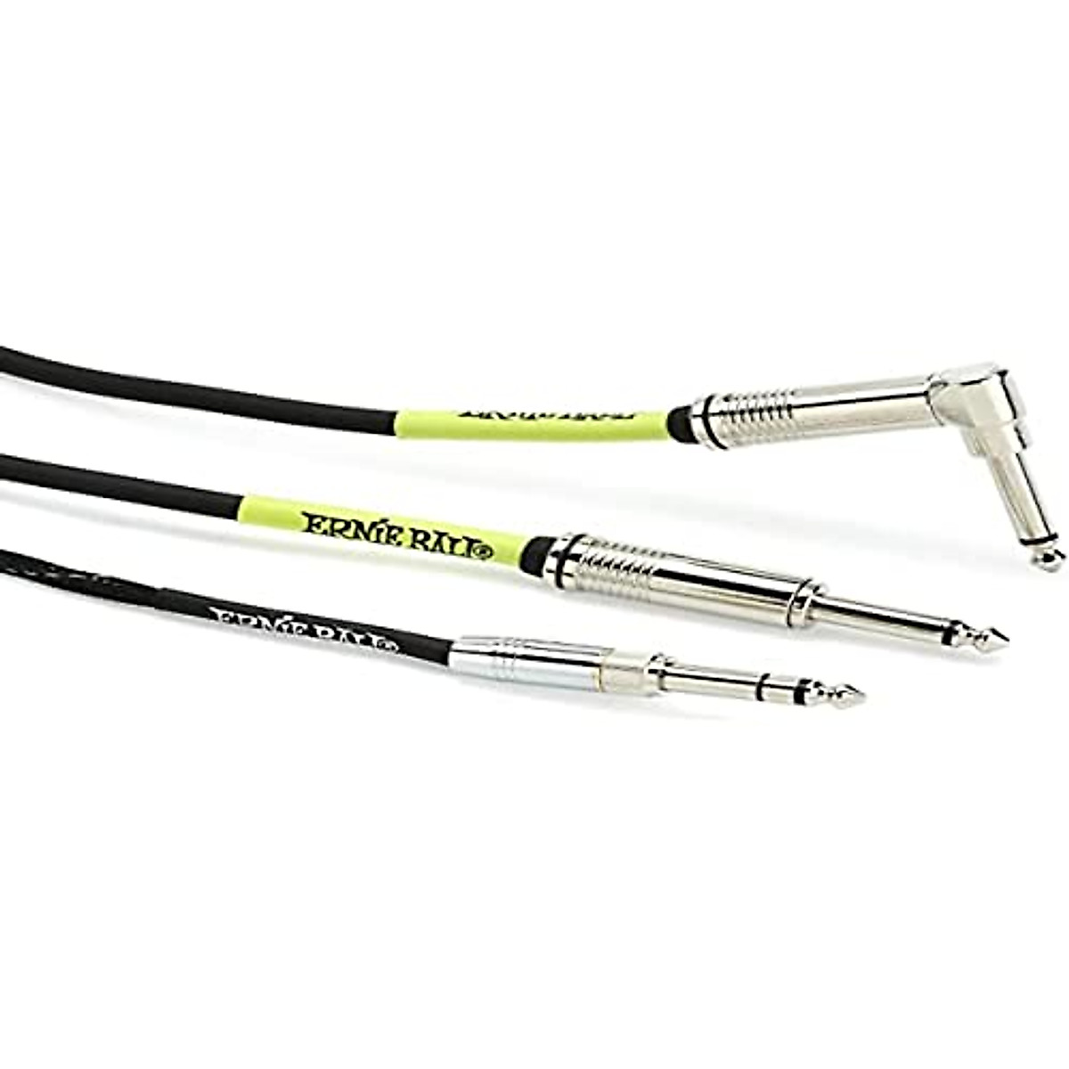 Ernie Ball Instrument and Headphone Combination Cable, 18ft, black (P06411)