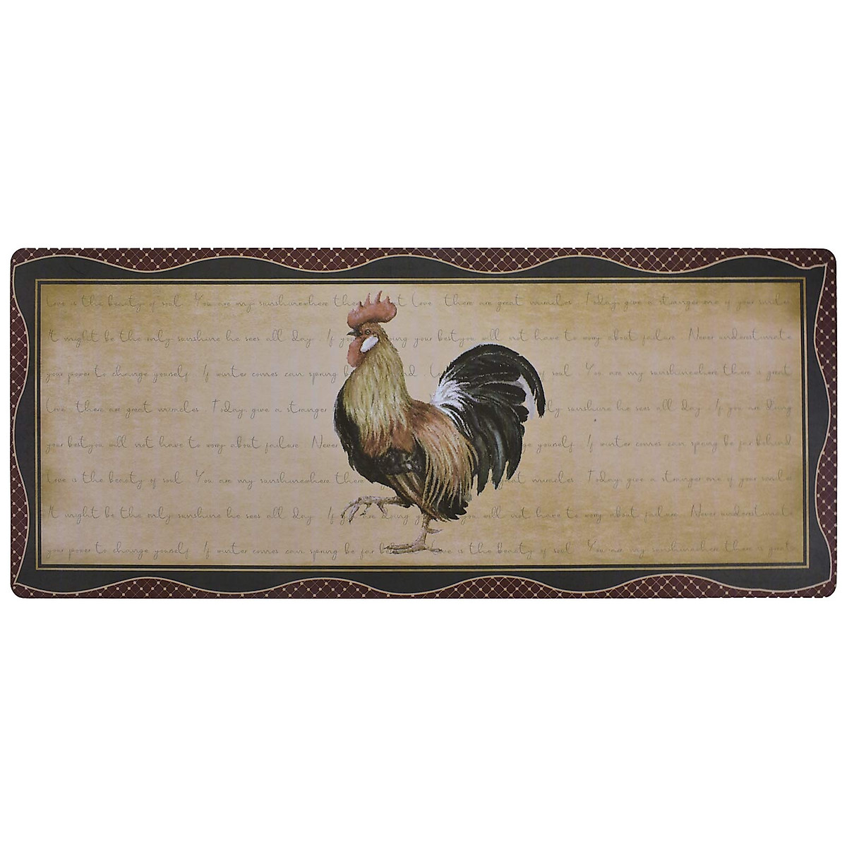 TEALP Laundry Room Decor Floor Rug Farmhouse Rooster Runner Rug for Washhouse Laundry Floor Mat Durable Waterproof Mat Non-Slip Doormat Kitchen Rug 20"x59"
