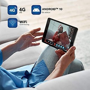 HYUNDAI HyTab Plus Tablet, 10 Inch Tablet, IPS Display, 4G LTE (T-Mobile only), WiFi Tablet, Quad-Core Processor, 2GB RAM, 32GB Storage, Dual Camera, Android 10 Go Tablet, 5000 mAh Battery - Graphite