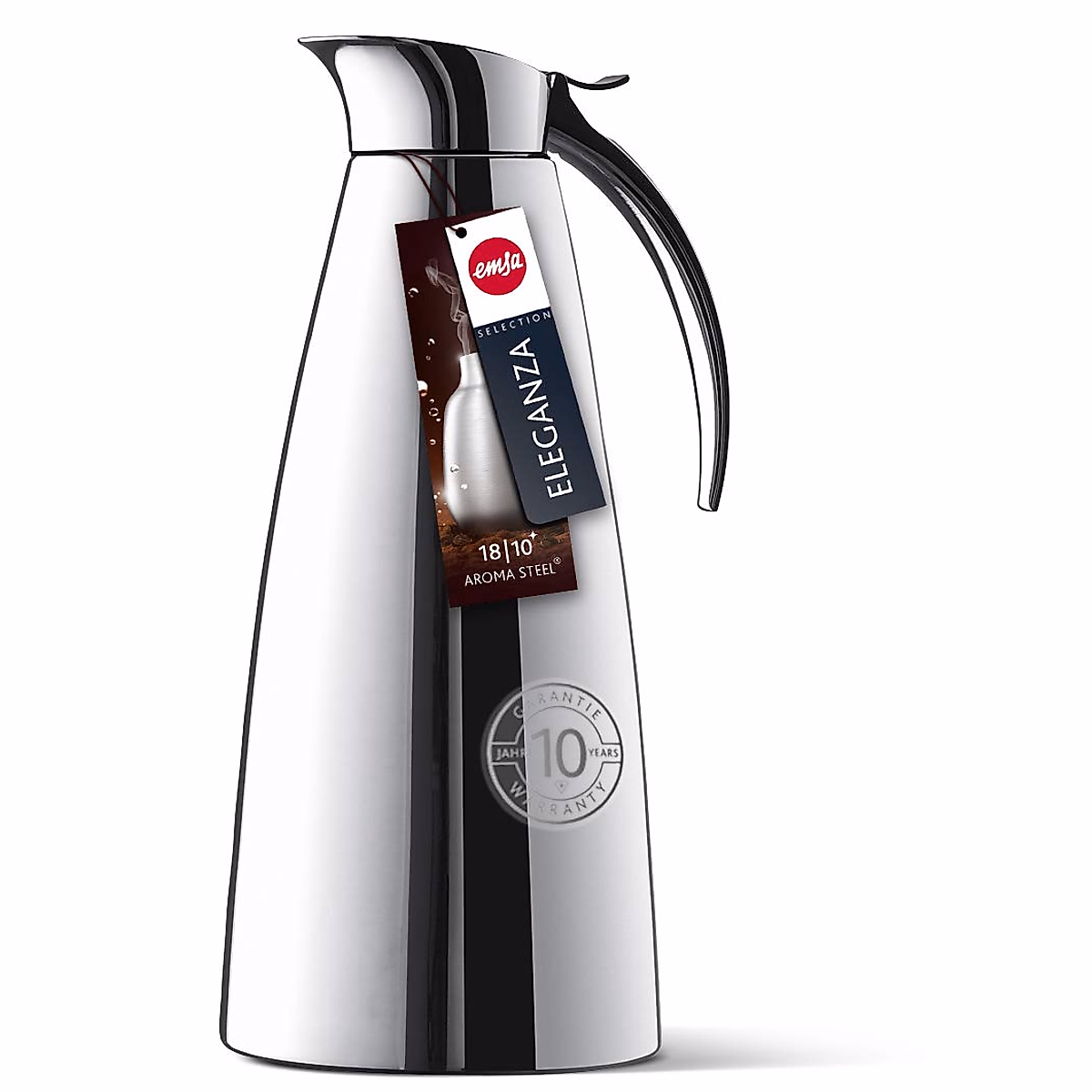 Emsa Eleganza Stainless Steel Insulated Carafe, 34-Ounce