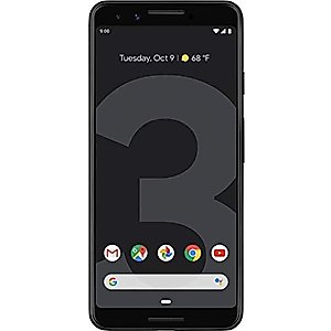 Google Pixel 3 128GB Unlocked GSM & CDMA 4G LTE Android Phone w/ 12.2MP Rear & Dual 8MP Front Camera - Just Black