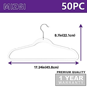 Premium Clear Invisible Acrylic Hangers,Crystal Plastic Hangers,Clear Hangers 50 Pack Ultra Slim & Space Saving Suit Hangers for Coats, Pants & Dress Clothes