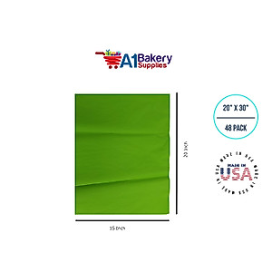 Bright Lime Tissue paper 20 x 30 Color Tissue paper 48 Pack Premium Quality Gift Wrap Tissue paper A1BakerySupplies