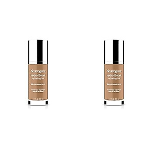 Neutrogena Hydro Boost Hydrating Tint with Hyaluronic Acid, Lightweight Water Gel Formula, Moisturizing, Oil-Free & Non-Comedogenic Liquid Foundation Makeup, 105 Caramel Color 1.0 fl. oz (Pack of 2)