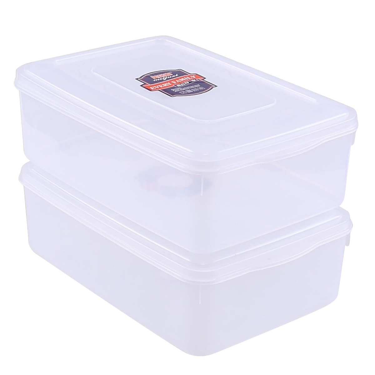 Sadstory 11 Quart Clear Plastic Storage Containers with Lid, Plastic Storage Bin, 2 Packs