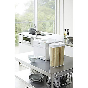 Yamazaki Home Tower Grain Container food storage and organization sets, One Size, White