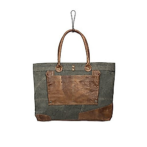 Mona B Dakota Shoulder Bag M-3804, Beige, Brown, 20" x 13.5" x 4"