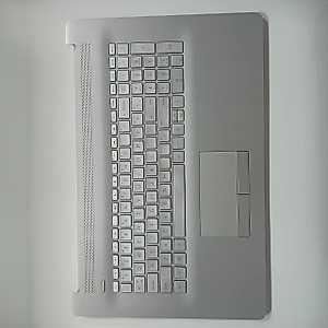 F-HONG ELECTRONIC Replacement for HP 17t-by 17z-ca 17-by 17-ca Laptop Upper Case Palmrest Keyboard Touchpad Assembly Part with ODD L92785-001 Top Cover Sliver 2020 Year, Silver, 17.3 inch