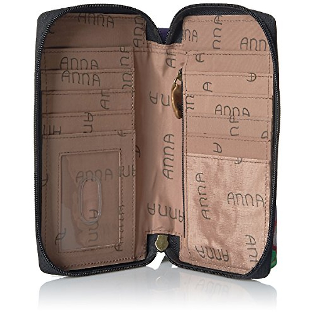Anna by Anuschka Women's Hand-Painted Genuine Leather Smartphone Case & Wallet - Tropical Flamingos