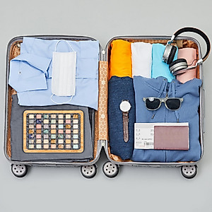 ZDLS Bead Storage Solutions,Wooden Bead Storage Organize with Lid,Bead Sorting Tray-Size M