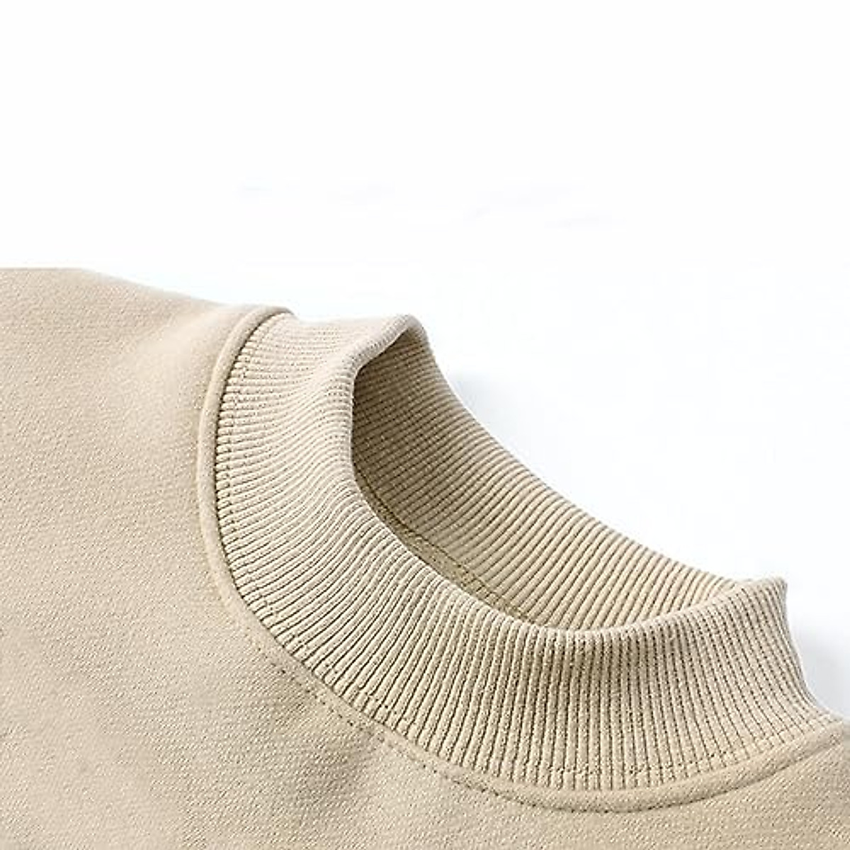 Baby Unisex Cotton Solid Hoodies, Toddler Sweatshirt Letter Printed Casual Sweater Tops Shirts Clothes Newborn Hoodies Beige