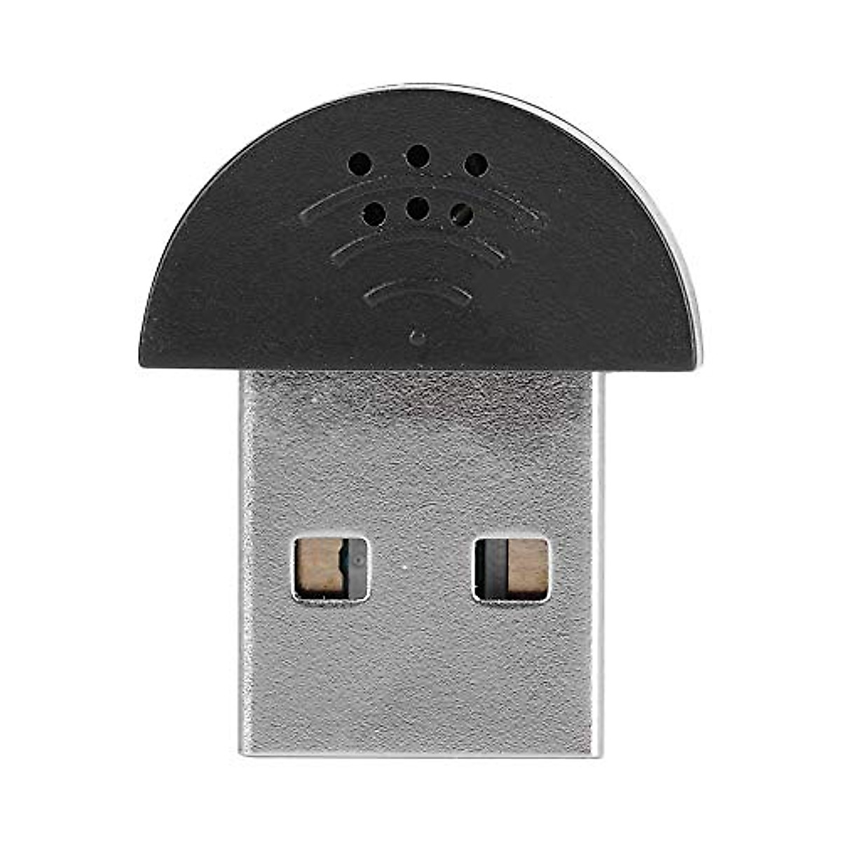 Wendry Mini USB 2.0 Microphone for Laptop/Desktop, Voice Recognition Driver-Free Audio Receiver Adapter, Portable Noise Canceling Speech Recording Audio MIC Adapter for Computer PC Notebook