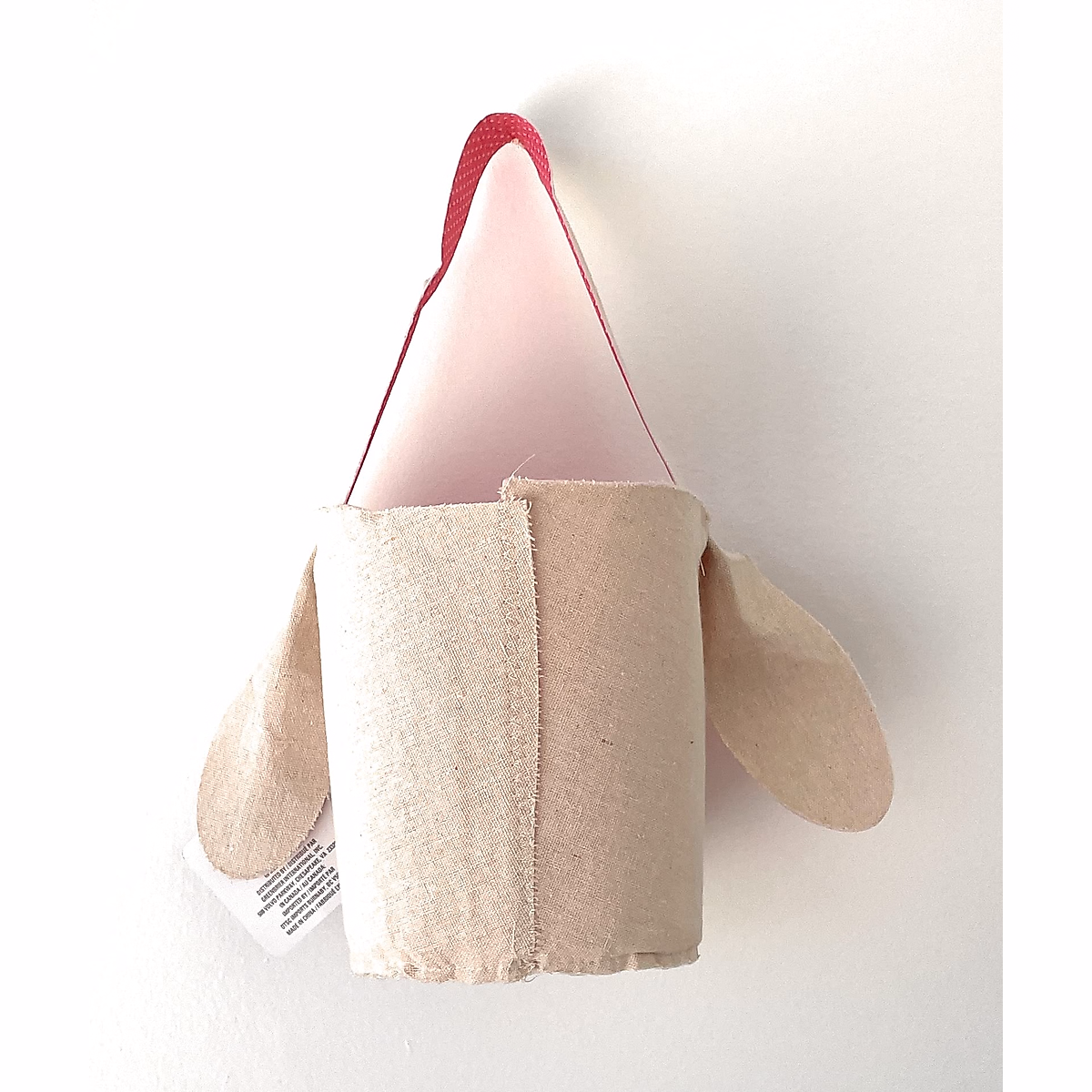 Greenbrier Fabric Bunny Easter Basket (Pink)