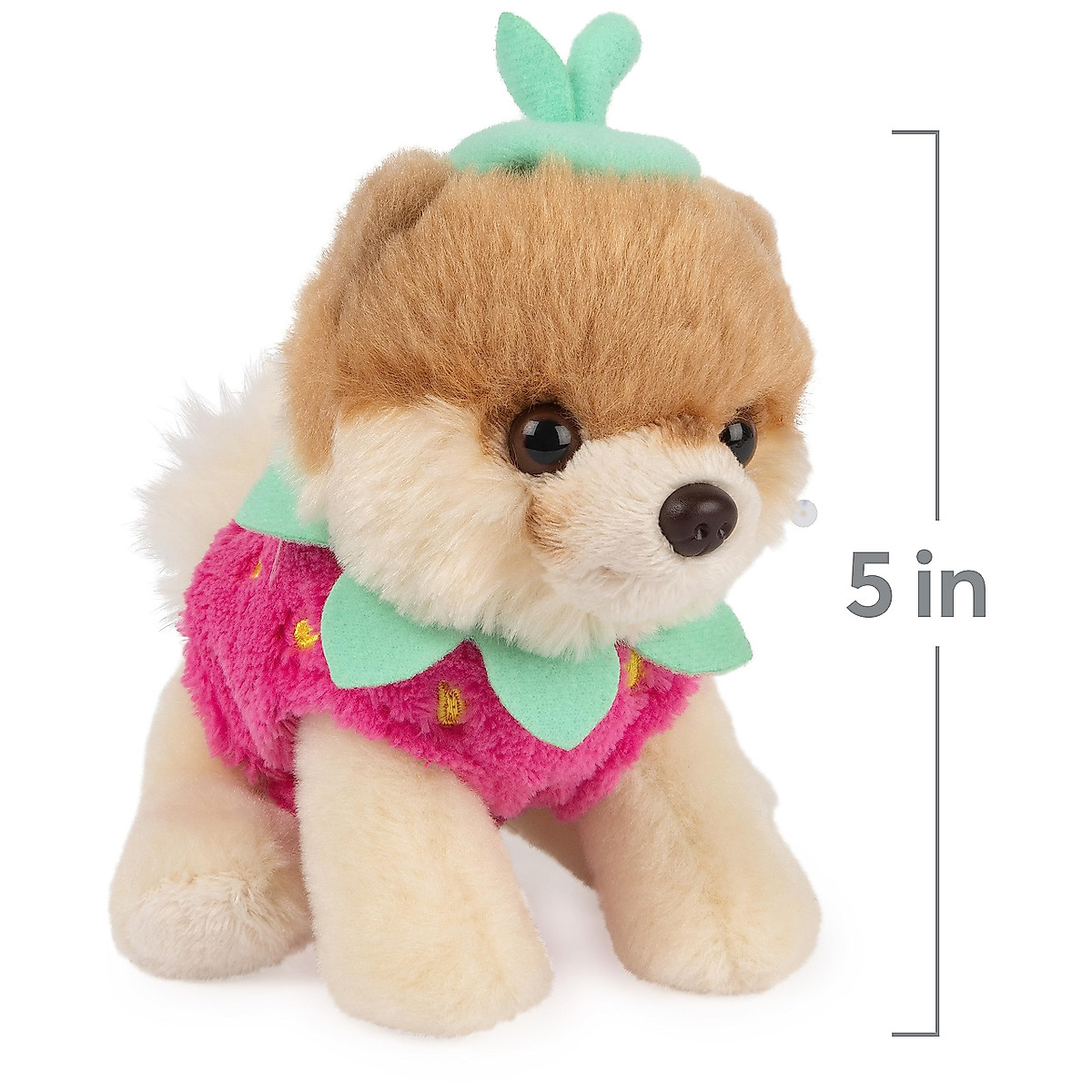 GUND Boo, The World’s Cutest Dog Strawberry Plush Toy, Pomeranian Stuffed Animal for Ages 1 and Up, Spring Decor, 5”