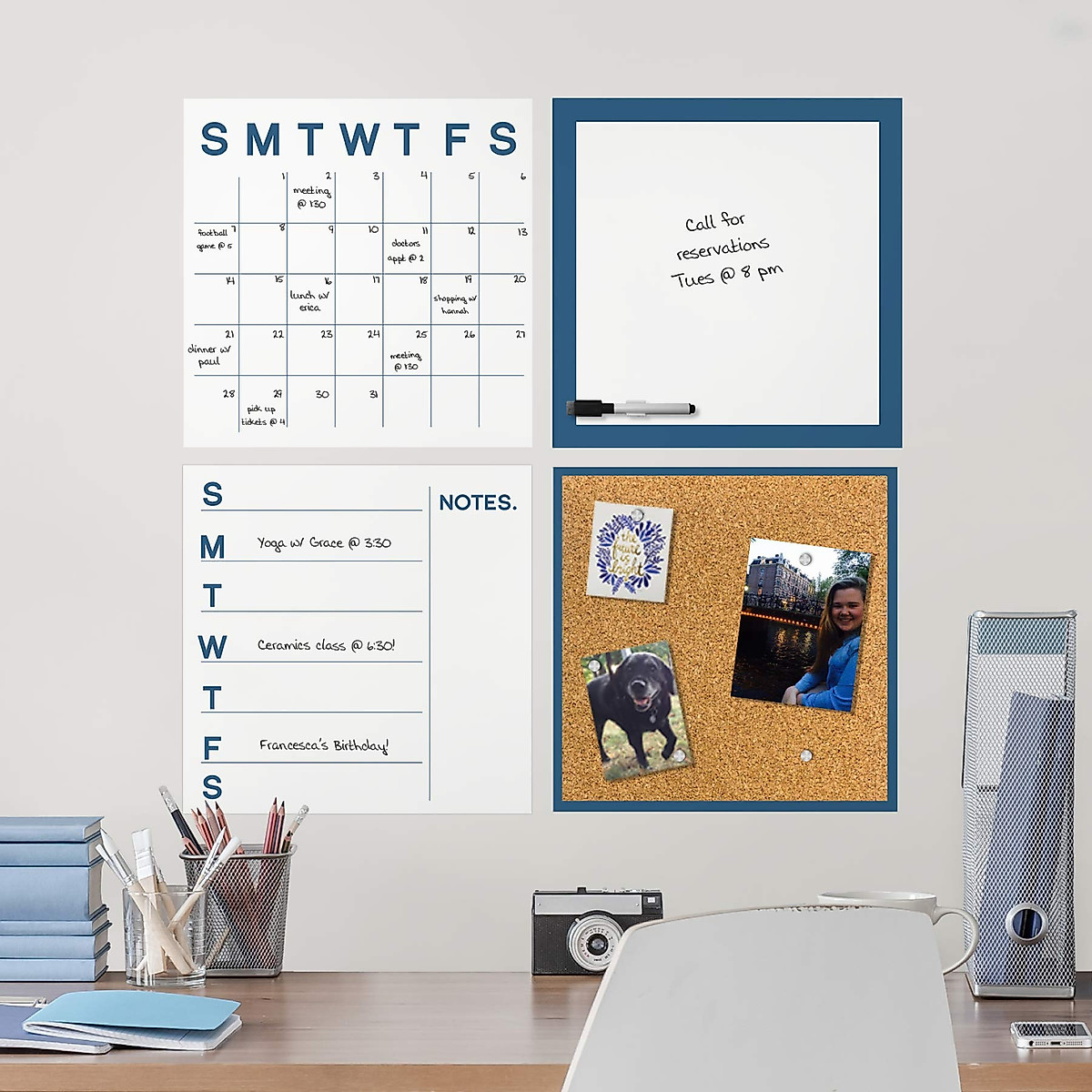 WallPops WPE3177: Blue Organization Kit