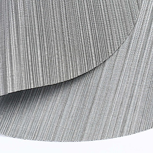 AHHFSMEI Placemats for Dining Table Woven Vinyl Plastic Place Mats Non-Slip Heat Insulation Stain Resistant Table Mats Washable Easy Clean 18.8x13 inches Placemats (Grey, 6)