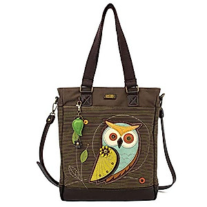 CHALA Work Tote with Zip Around Wallet - Owl