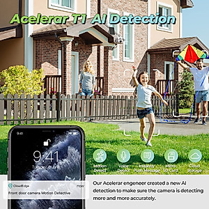 Solar Security Camera Outdoor with Solar Powered, 2K 3MP Color Night Vision PTZ WiFi Camera Built-in 9600mAh Battery with Motion Detect