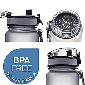 Embrava Best Sports Water Bottle - 32oz Large - Fast Flow, Flip Top Leak Proof Lid w/One Click Open - Non-Toxic BPA Free & Eco-Friendly Plastic - For Men & Women