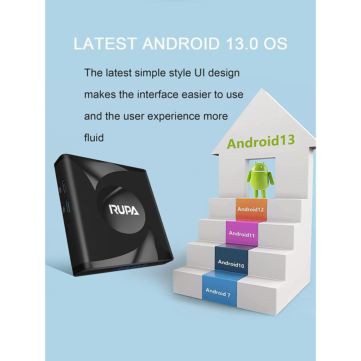 Android TV Box 13.0 4GB RAM 32GB ROM 8K TV Box RK3528 Chip Support WiFi6 BT5.0 USB3.0 Ethernet LAN 3D HDR10 HD Video Streaming Box