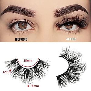 FARRED Fluffy Eyelashes 8D Faux Mink Lashes Wispy Eyelash Natural Look Short Fake Eye Lash Pack Full False Lash 10 Pairs (Z02|12-18MM)